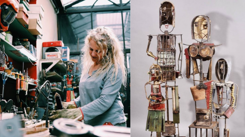 Arte y conciencia ambiental: crea esculturas con desechos que recupera ...