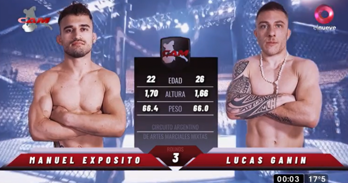 Pelea estelar de la noche: Manuel Exposito vs Lucas Ganin | Canal 9