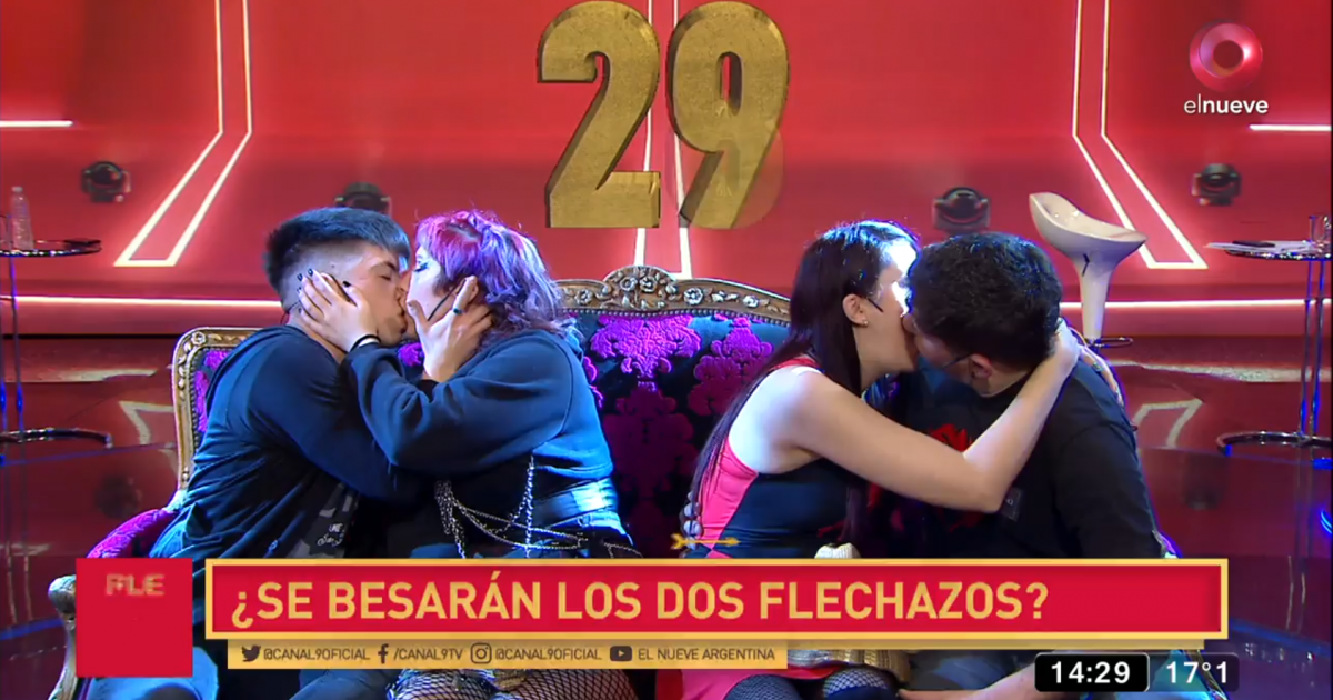 Dos flechazos, dos besazos... mucho lápiz labial... | Canal 9