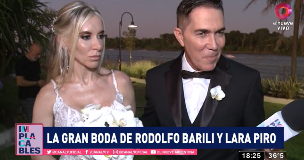 ¿Cómo fue el casamiento de Rodolfo Barili y Lara Piro? | Canal 9