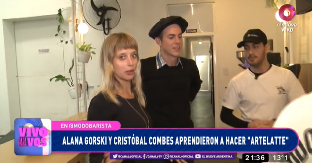 Alana Groski y Cristóbal Combes aprendieron a hacer Artelatte | Canal 9