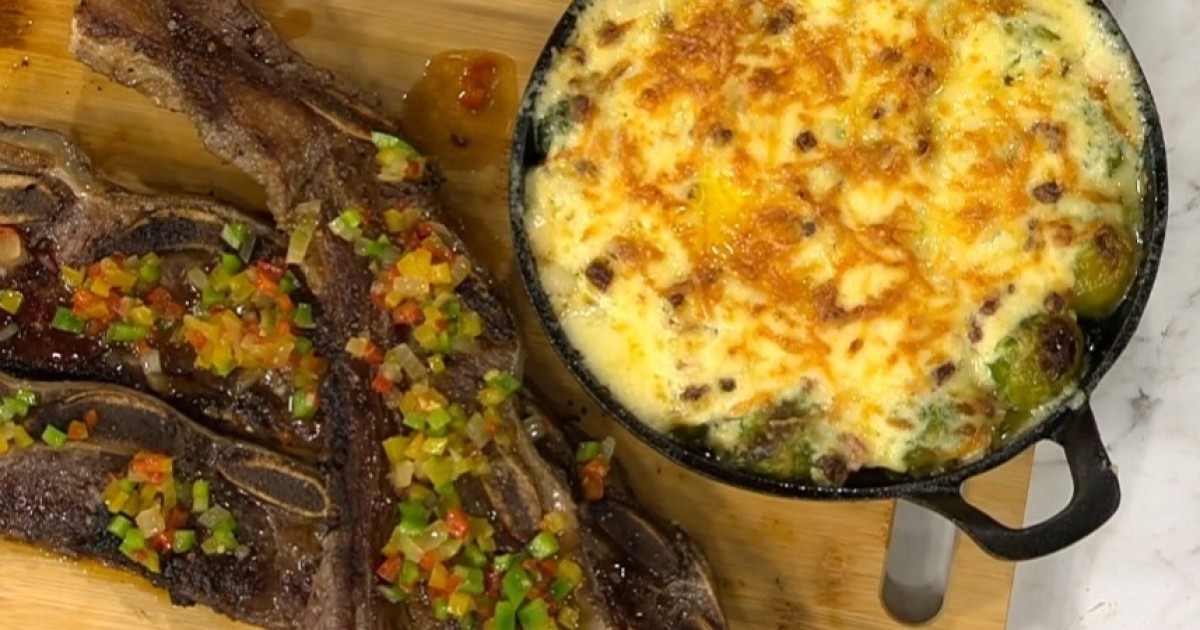 Increíble asado banderita con repollitos gratinados! | Canal 9