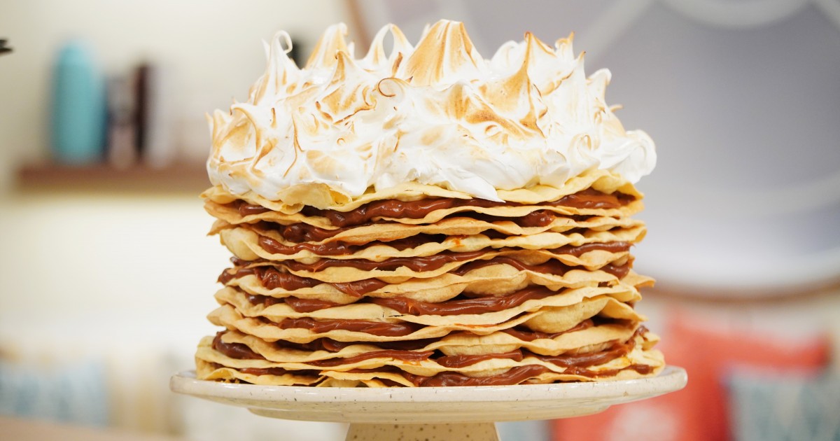 Rico y fácil súper rogel con mucho dulce de leche | Canal 9