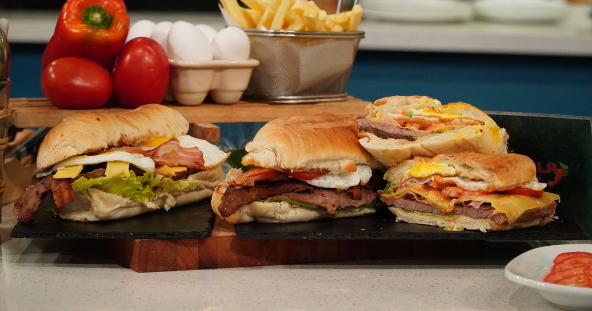 Sándwich de chivito uruguayo | Canal 9