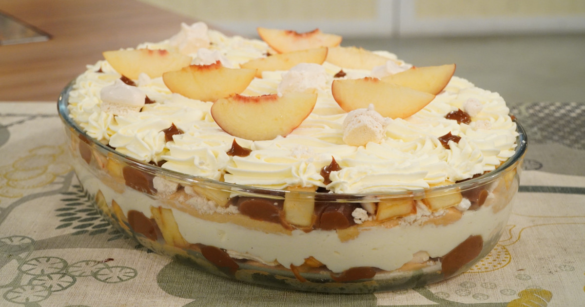 Rico y fácil postre chajá en fuente | Canal 9